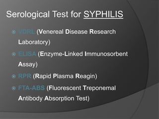Laboratory Determination of syphilis | PPTX