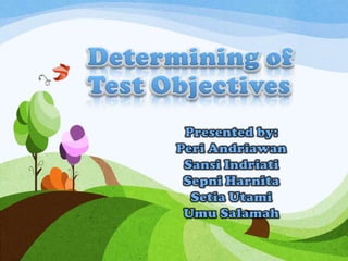 Determining of test objectives (language Testing) | PPT