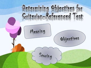 Determining of test objectives (language Testing) | PPT