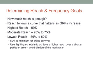 Determining reach & frequency goals | PPTX