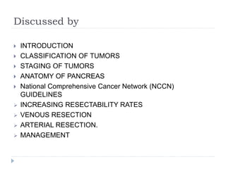 Determining resectability in pancreatic cancer | PPTX