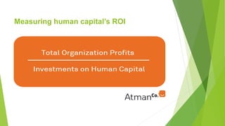 return on investment(ROI), determining costs, measuring human capital | PPT