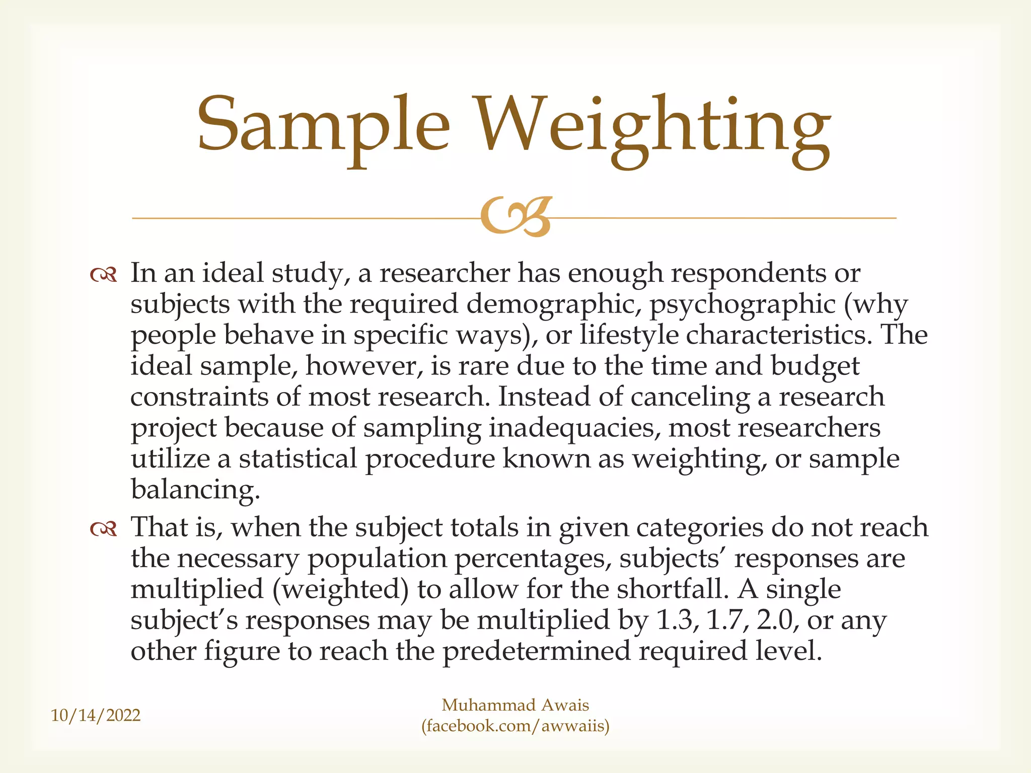 Determining Sample Size, Sampling Error and Sample Weightage - Mass Media Research.pptx