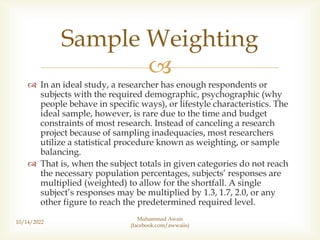 Determining Sample Size, Sampling Error and Sample Weightage - Mass ...
