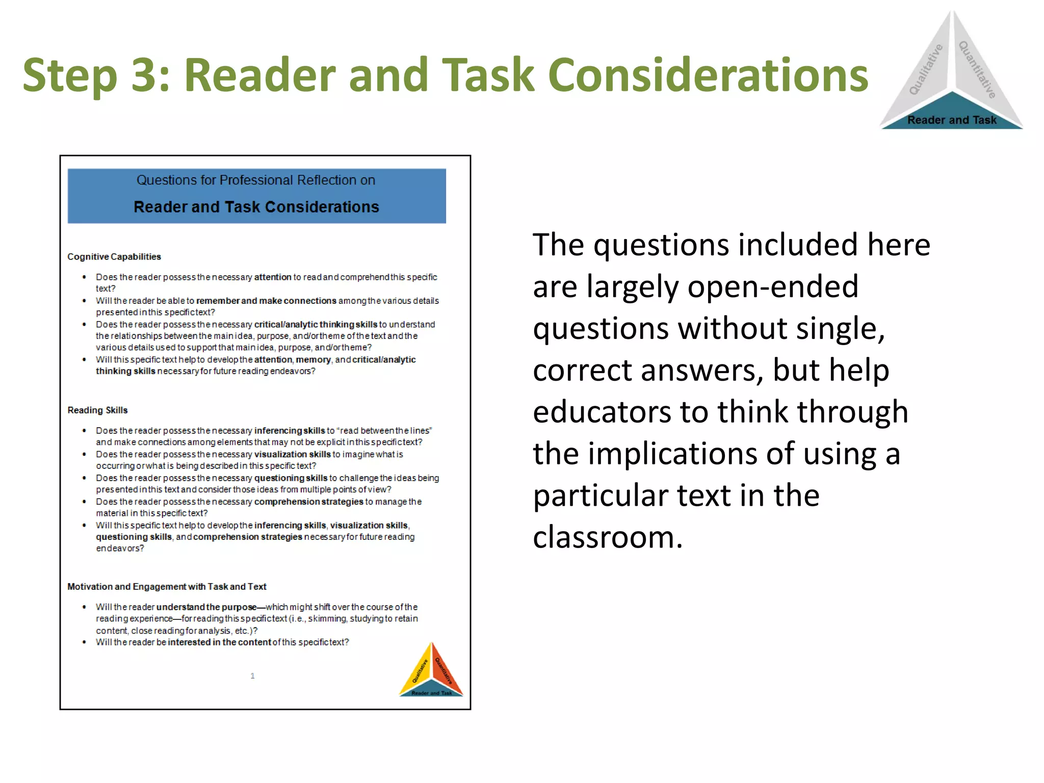Determining text complexity 4 step process | PPTX