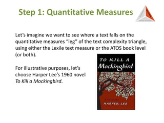 Determining text complexity 4 step process | PPTX