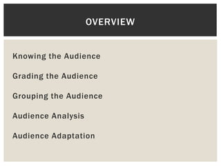 Determining the audience- Technical Writing | PPTX