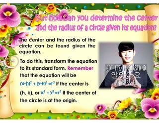 Determining the center and the radius of a circle | PDF