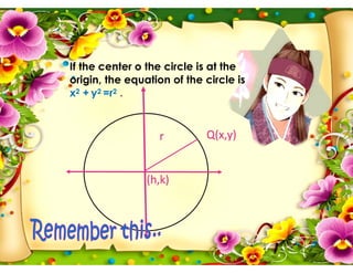 Determining the center and the radius of a circle | PDF