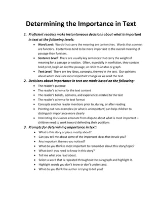 Determining the importance in text | PDF