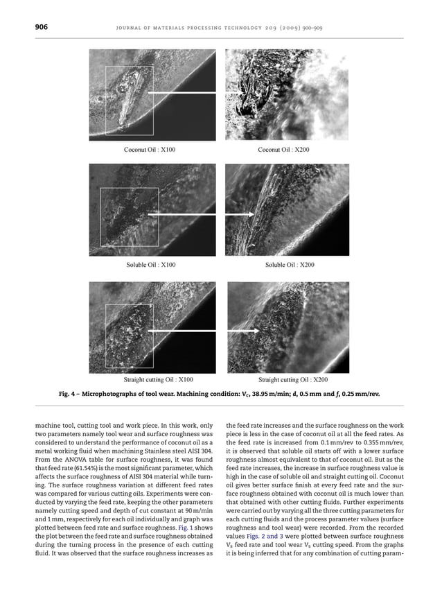 Determining The Influence Of Cutting Fluids On Tool Wear And Surface Roughness During Turning Of