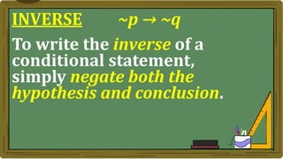 Determining the Inverse, Converse, and Contrapositive of an If-then ...