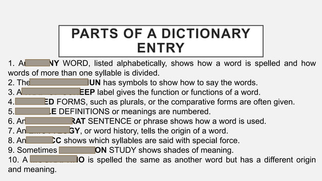 Determining the Meaning of Terminologies using Dictionary,.pptx ...