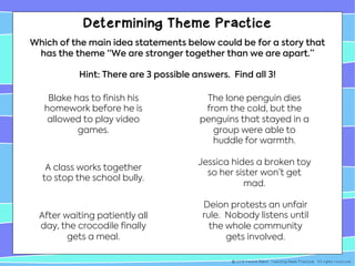 Identifying the Theme of a Story Slideshow | PDF