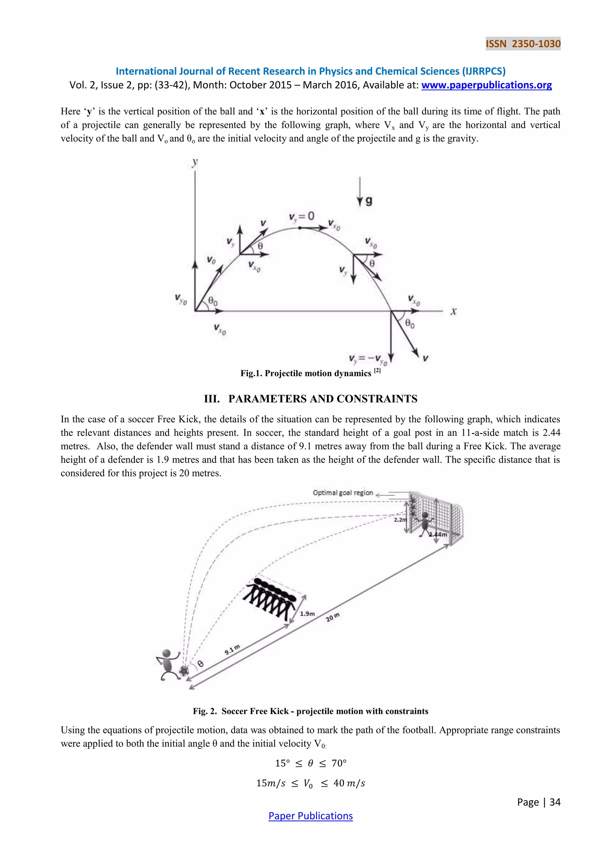 Determining the Optimized Initial Angle and Velocity for Free Kicks in ...