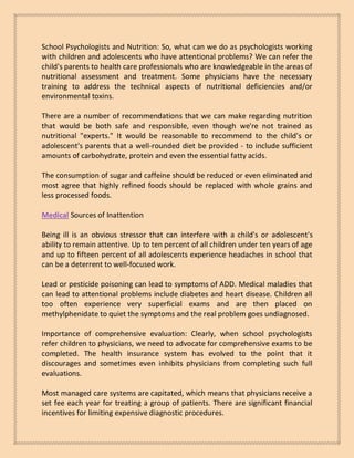 Determining The Potentially Multiple Sources Of Inattentive Behavior | PDF