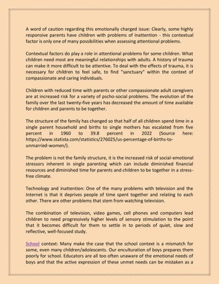 Determining The Potentially Multiple Sources Of Inattentive Behavior | PDF