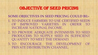 Determining the price of seed | PDF