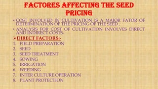 Determining the price of seed | PDF