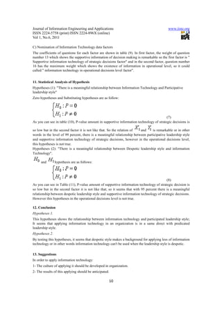 Determining the relationship between information technology and ...
