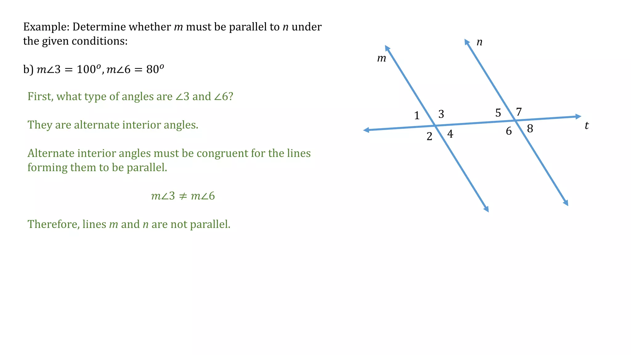 Determining whether lines are parallel | PPTX