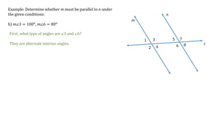 Determining whether lines are parallel | PPTX