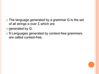 Deterministic context free grammars &non-deterministic | PPTX