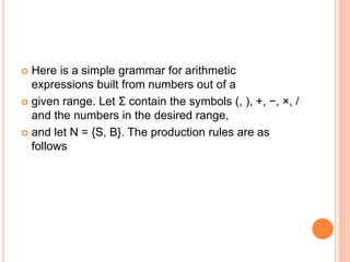 Deterministic context free grammars &non-deterministic | PPTX