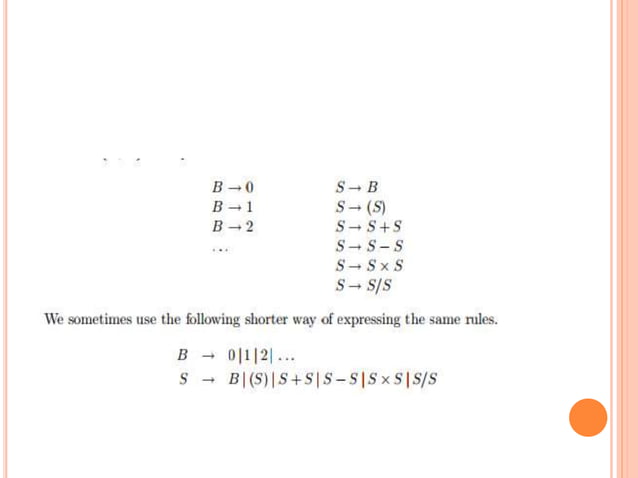 Deterministic context free grammars &non-deterministic | PPTX | Programming Languages | Computing