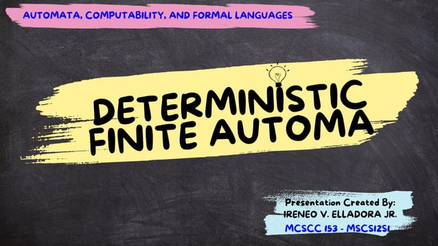 Deterministic Finite Automata presentation | PPT