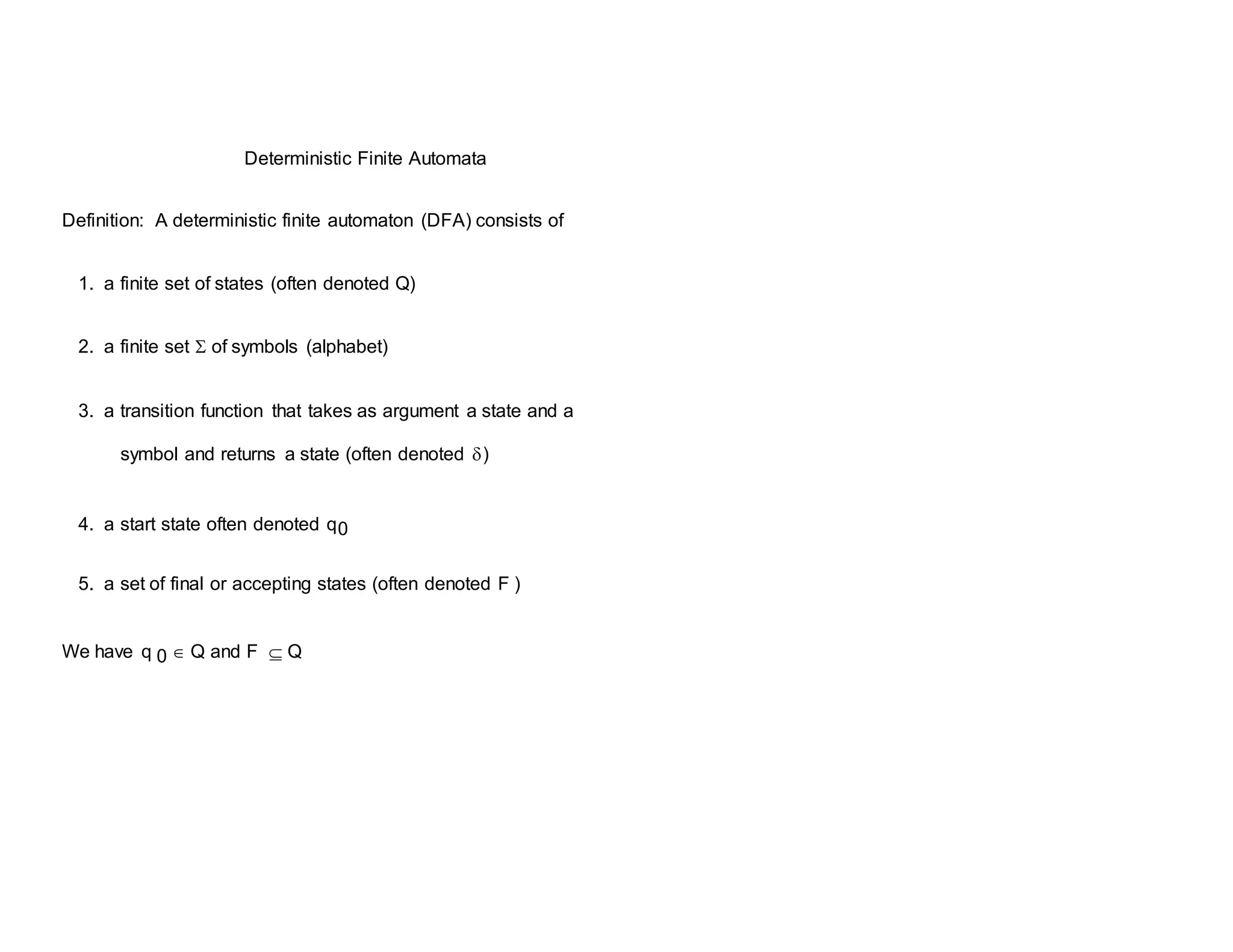 Deterministic finite automata | PPT