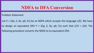 Finite Automata: Deterministic And Non-deterministic Finite Automaton ...
