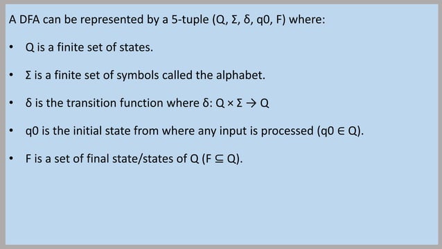 Finite Automata: Deterministic And Non-deterministic Finite Automaton ...