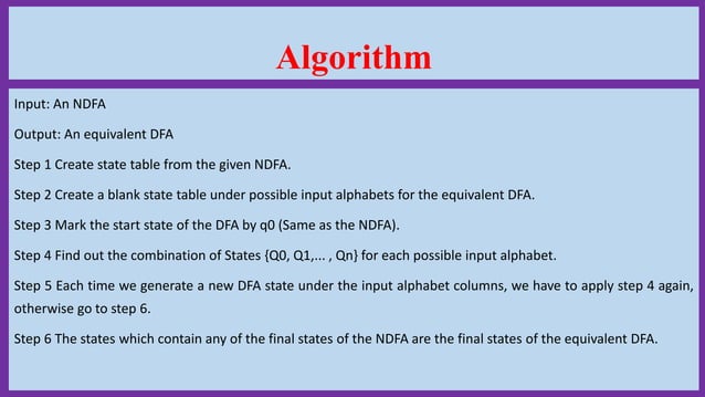 Finite Automata Deterministic And Non Deterministic Finite Automaton Dfa Ppt
