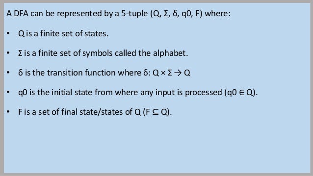 Finite Automata Deterministic And Non Deterministic Finite Automaton 2823