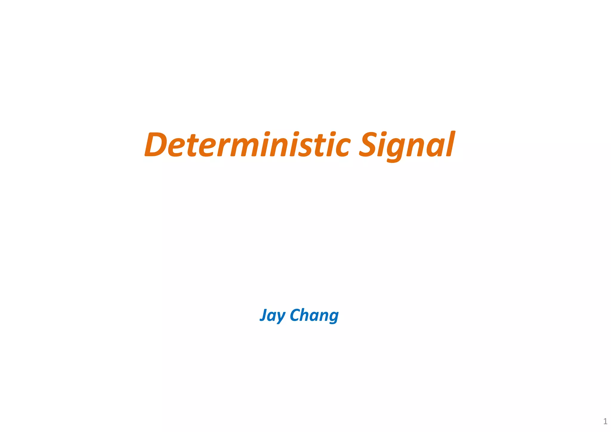 Deterministic Signal | PDF