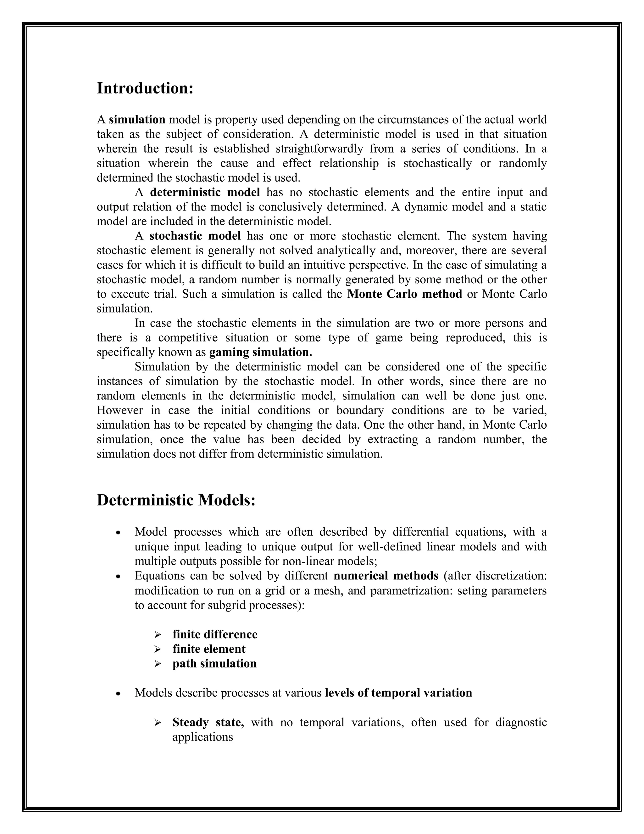 Deterministic Vs Stochastic Doc Physics Science