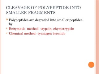 determination of primary structure of protein | PPTX