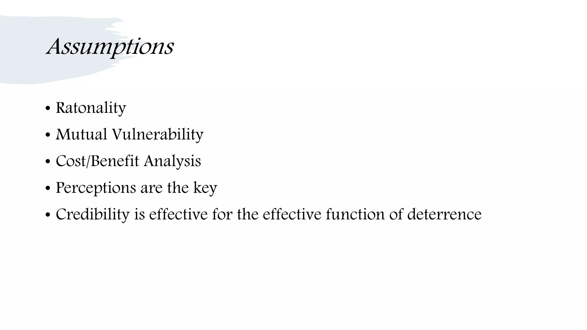 Deterrence Theory in International Relations | PPTX