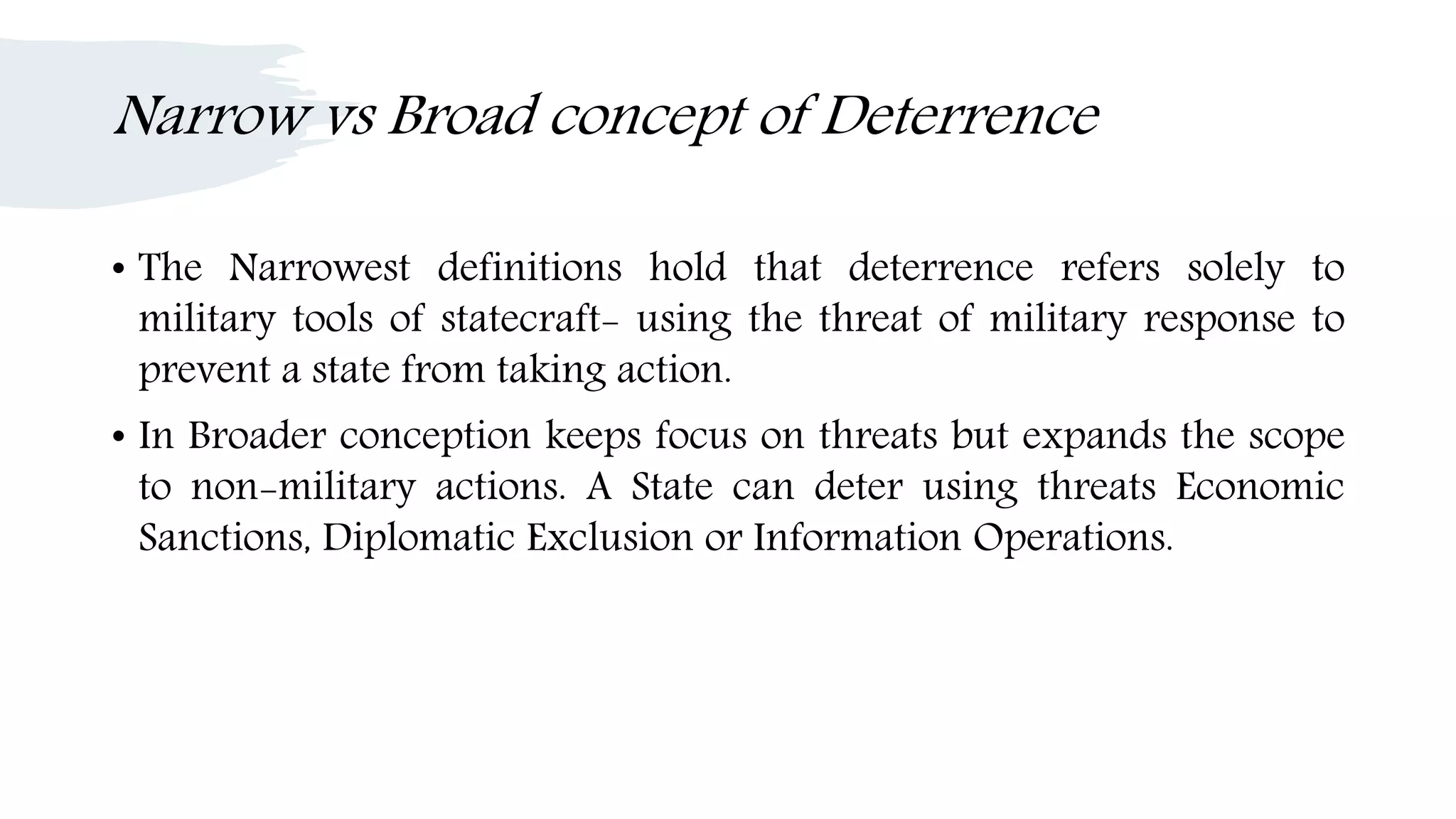 Deterrence Theory in International Relations | PPTX