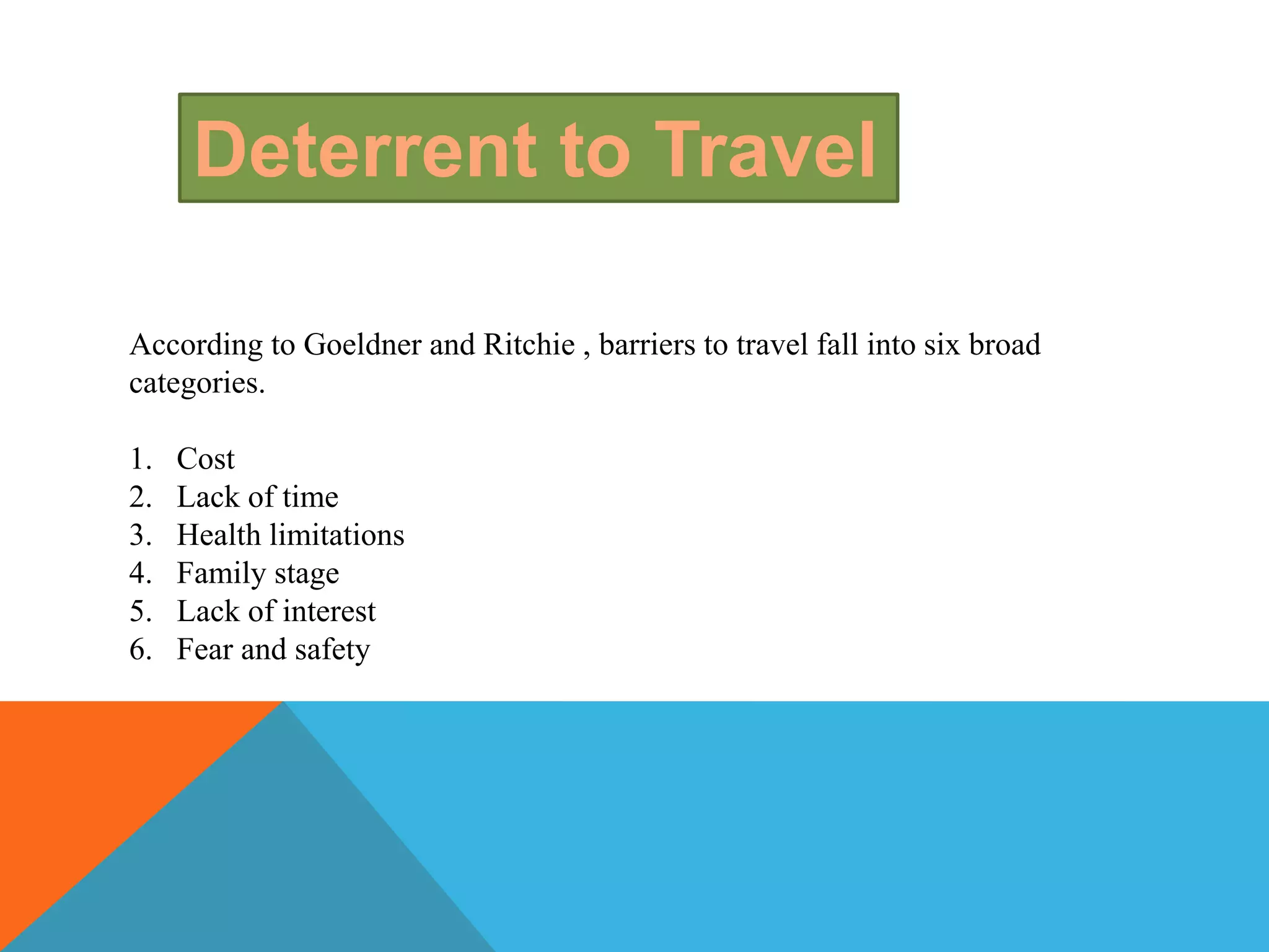 Deterrents of travel | PDF