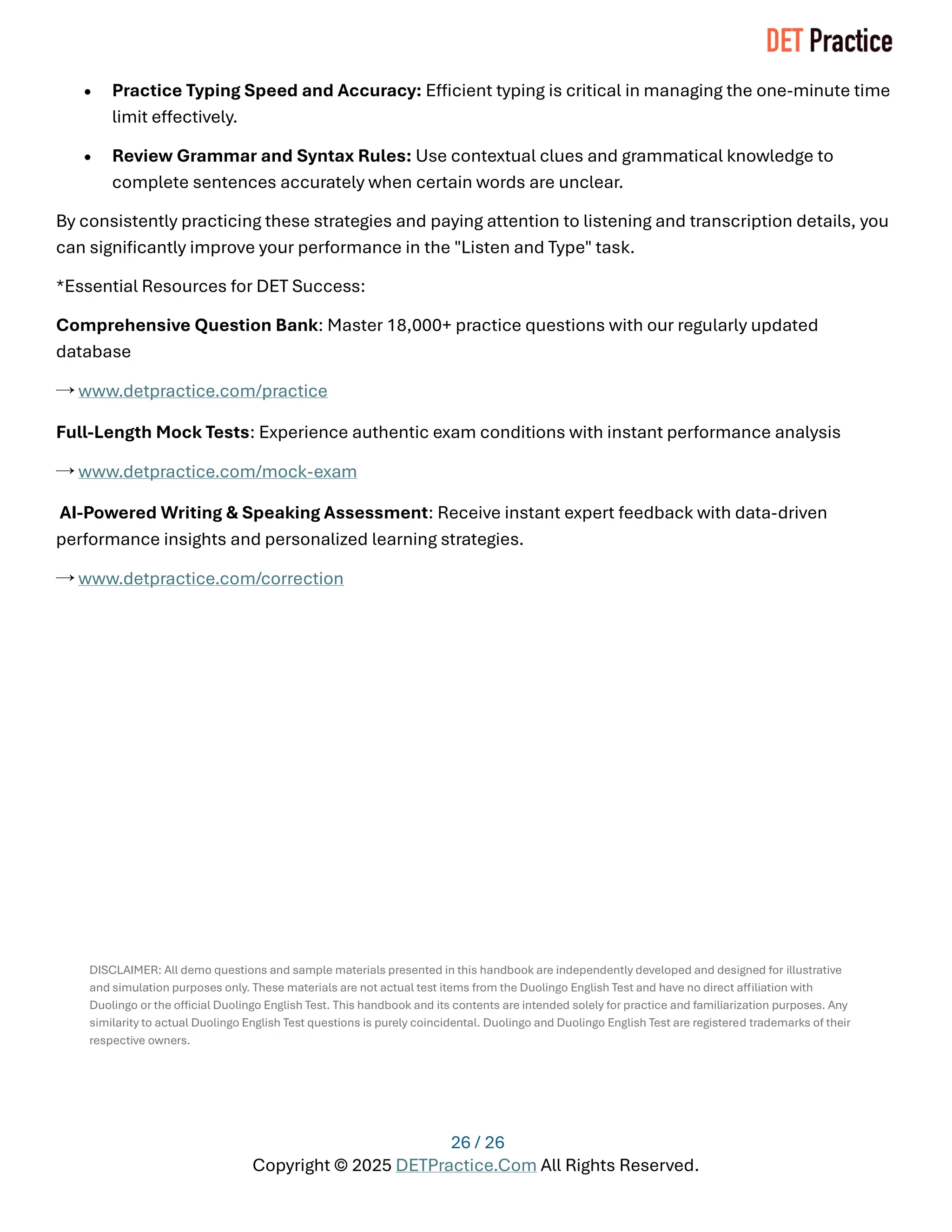 Duolingo English Test 2025 Guide: DET Success Simplified | PDF