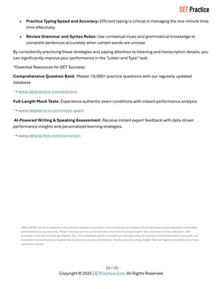 Duolingo English Test 2025 Guide: DET Success Simplified | PDF
