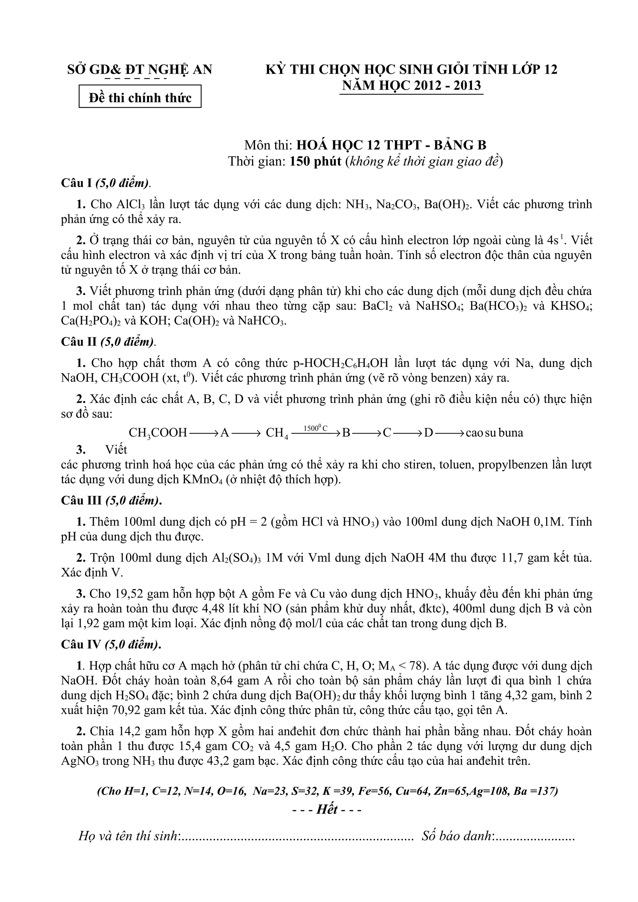 Dethi hsg-nghe an-l12-2013-hoa12-bangb | DOC