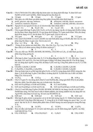 De thi dai hoc mon hoa (15) | PDF