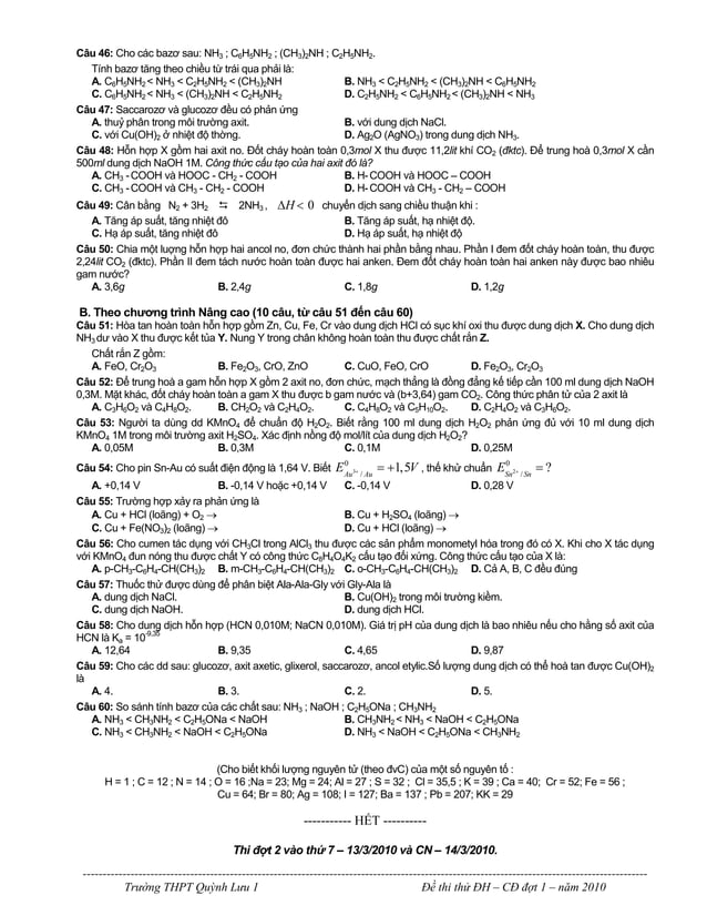 De thi dai hoc mon hoa (23) | PDF