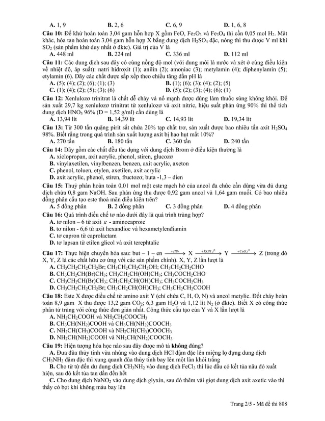 De thi dai hoc mon hoa (25) | PDF