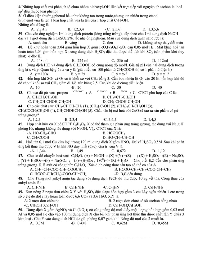 De thi dai hoc mon hoa (31) | PDF