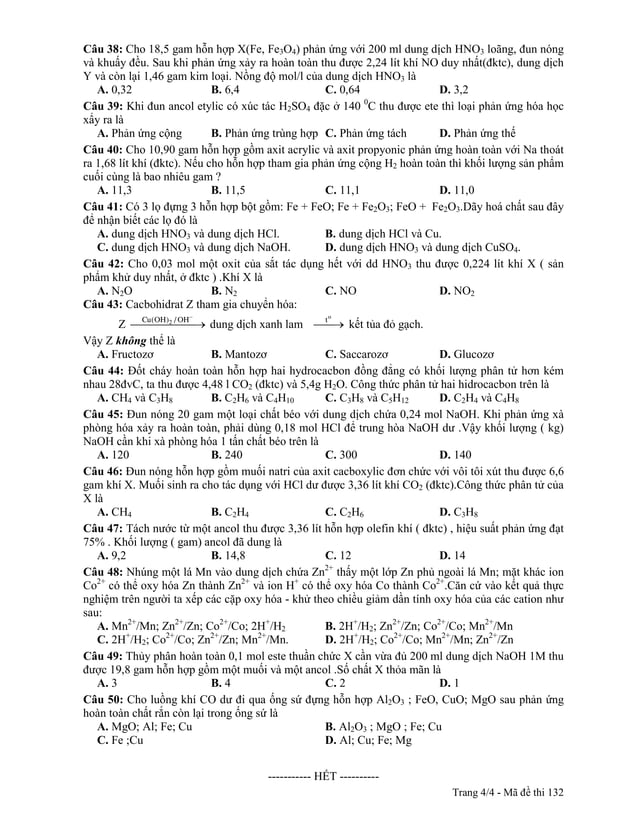 De thi dai hoc mon hoa (5) | PDF