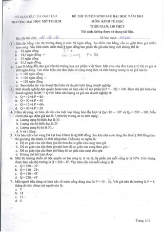 dap an de thi cao hoc ou 2013 kth | PDF